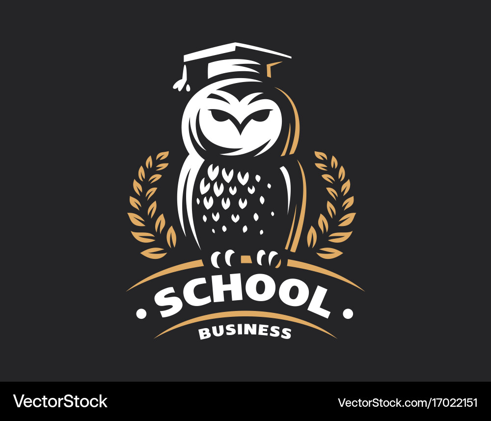 Wise Owl Education Logo Royalty Free Vector Image