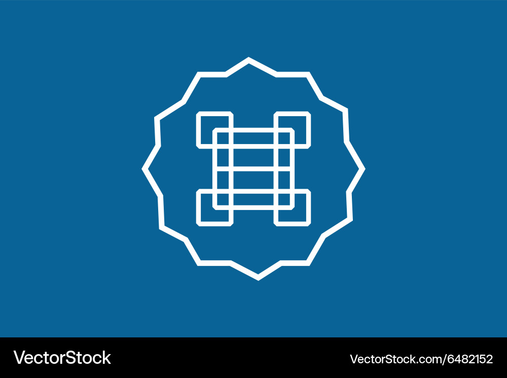 Arabic logo abstract monogram template Royalty Free Vector