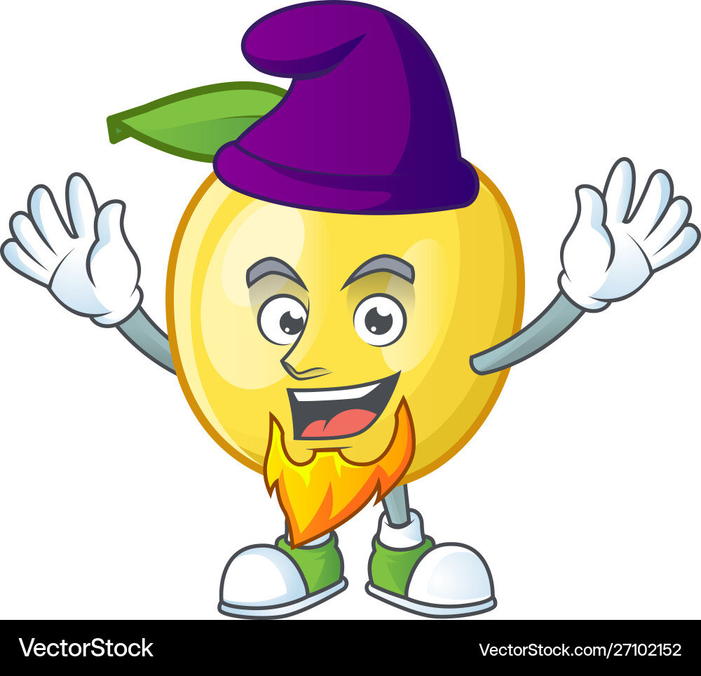 Elf golden apple with cartoon character style Vector Image