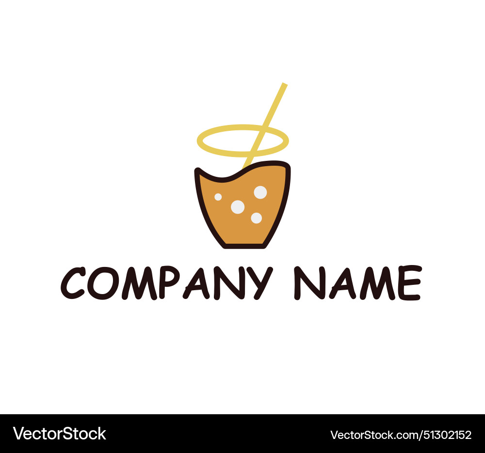 Healthy drink and beverage logo design Royalty Free Vector