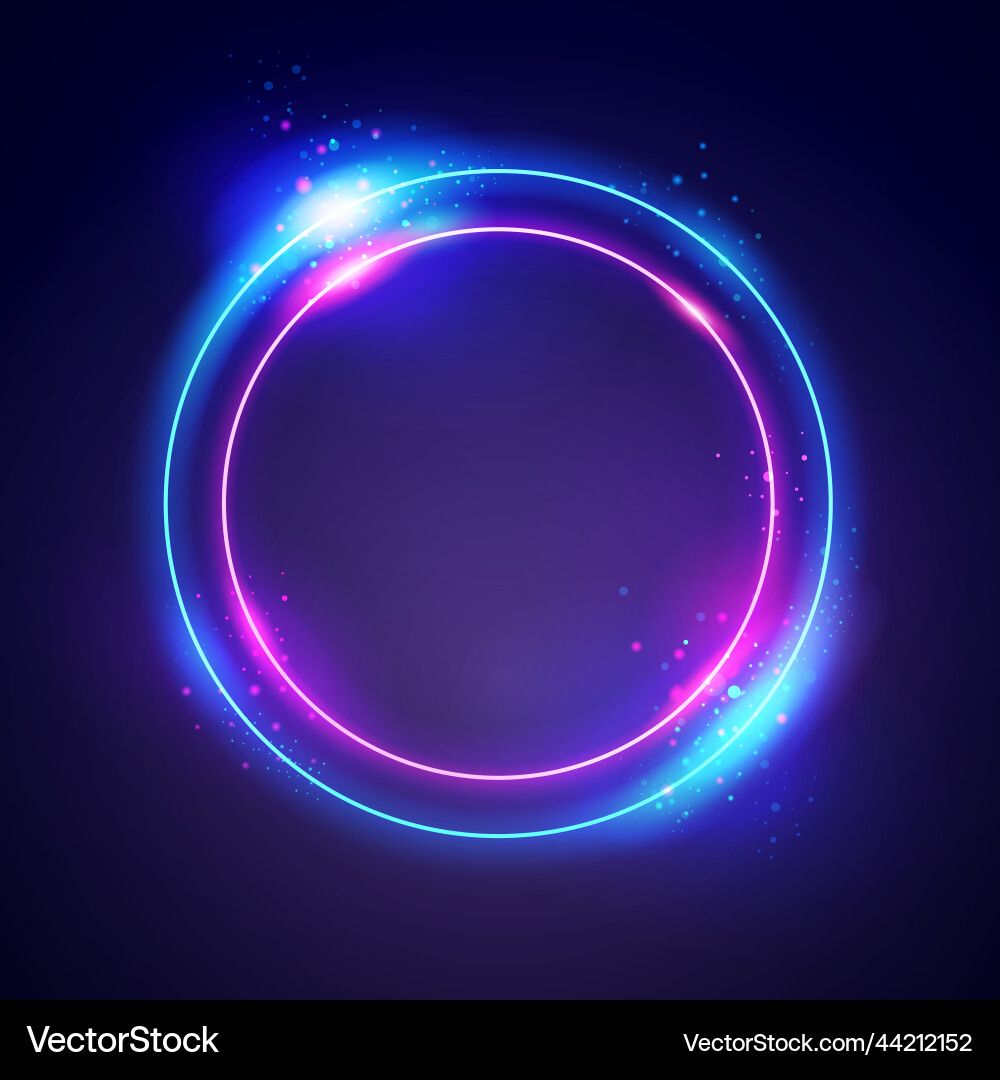 Magical neon color energy ring Royalty Free Vector Image