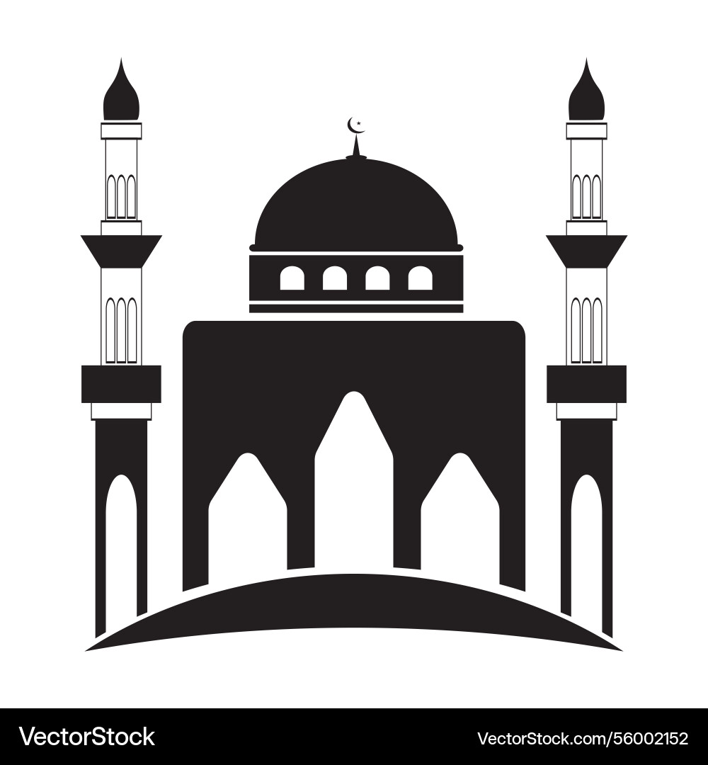 Masjid logo design Royalty Free Vector Image - VectorStock