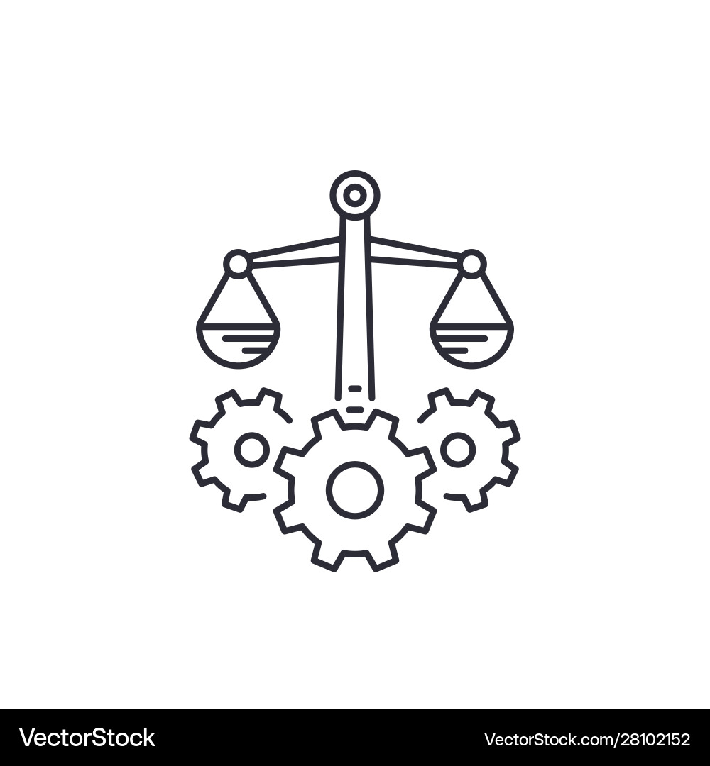 Risk management line icon Royalty Free Vector Image
