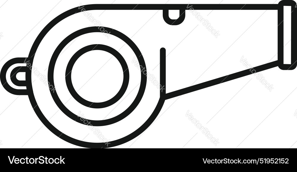 Whistle icon showing loud sound for attention Vector Image