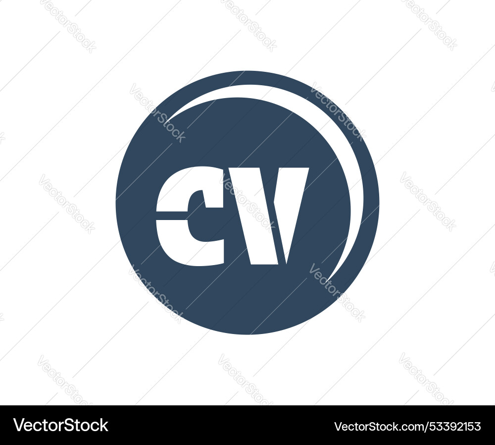 Cv sport emblem or team logotype ball logo Vector Image