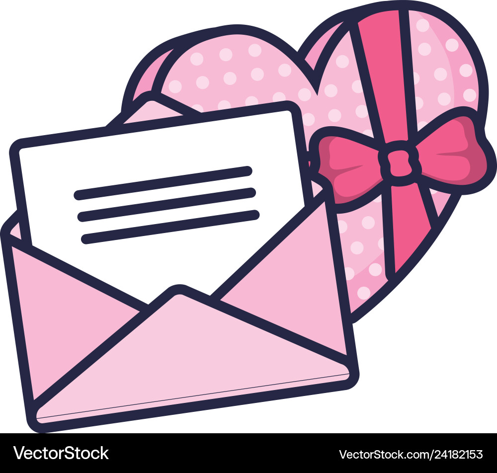 Envelope with heart icon Royalty Free Vector Image
