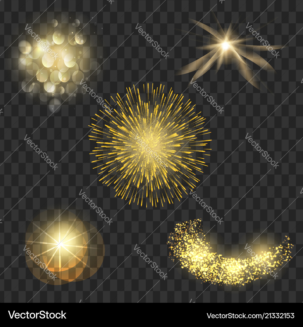 Light Effects: Stars, Flares & Particles Vector Image