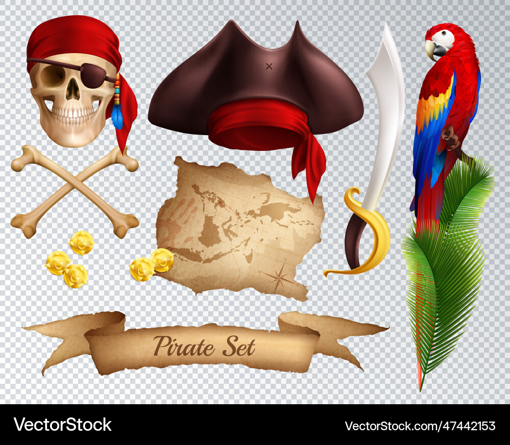 Pirate set Royalty Free Vector Image - VectorStock