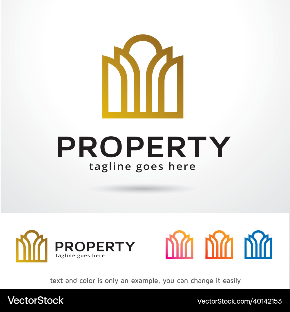Property logo template Royalty Free Vector Image