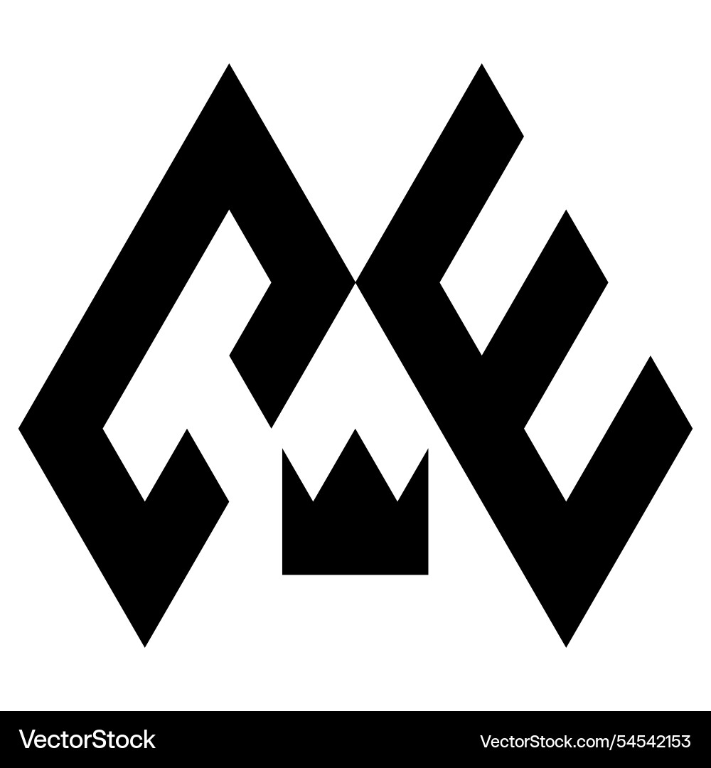 Stylish ce initial letter logo with clean Vector Image