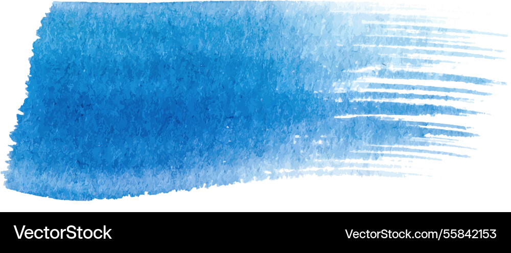 Watercolor painted brush stroke hand drawn design Vector Image