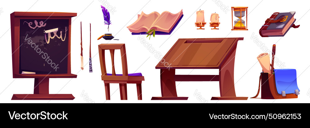 Wizard's Study Interior Royalty Free Vector Image