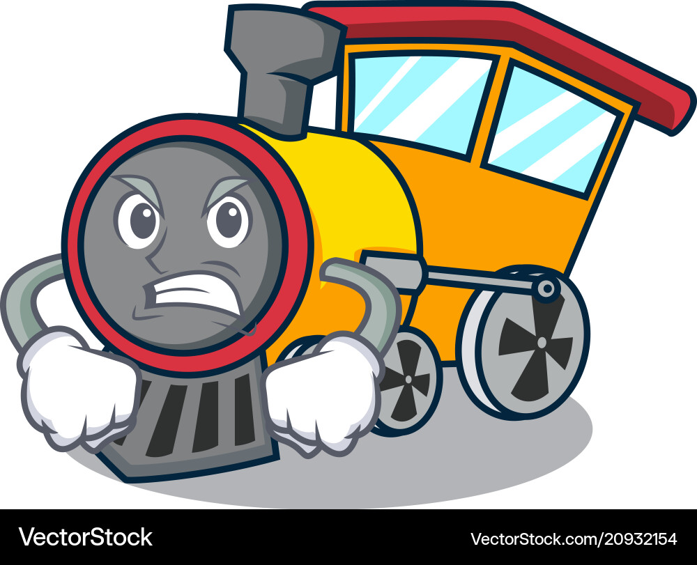 Angry Train Mascot Royalty Free Vector Image - VectorStock