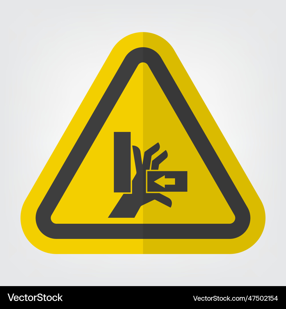 Hand crush force from right symbol sign isolate Vector Image