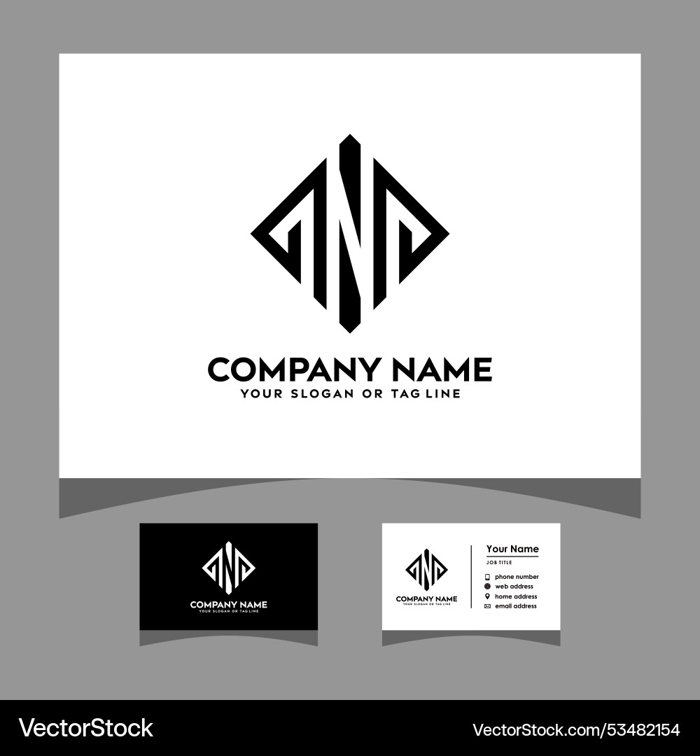 Initials pnp logo Royalty Free Vector Image - VectorStock