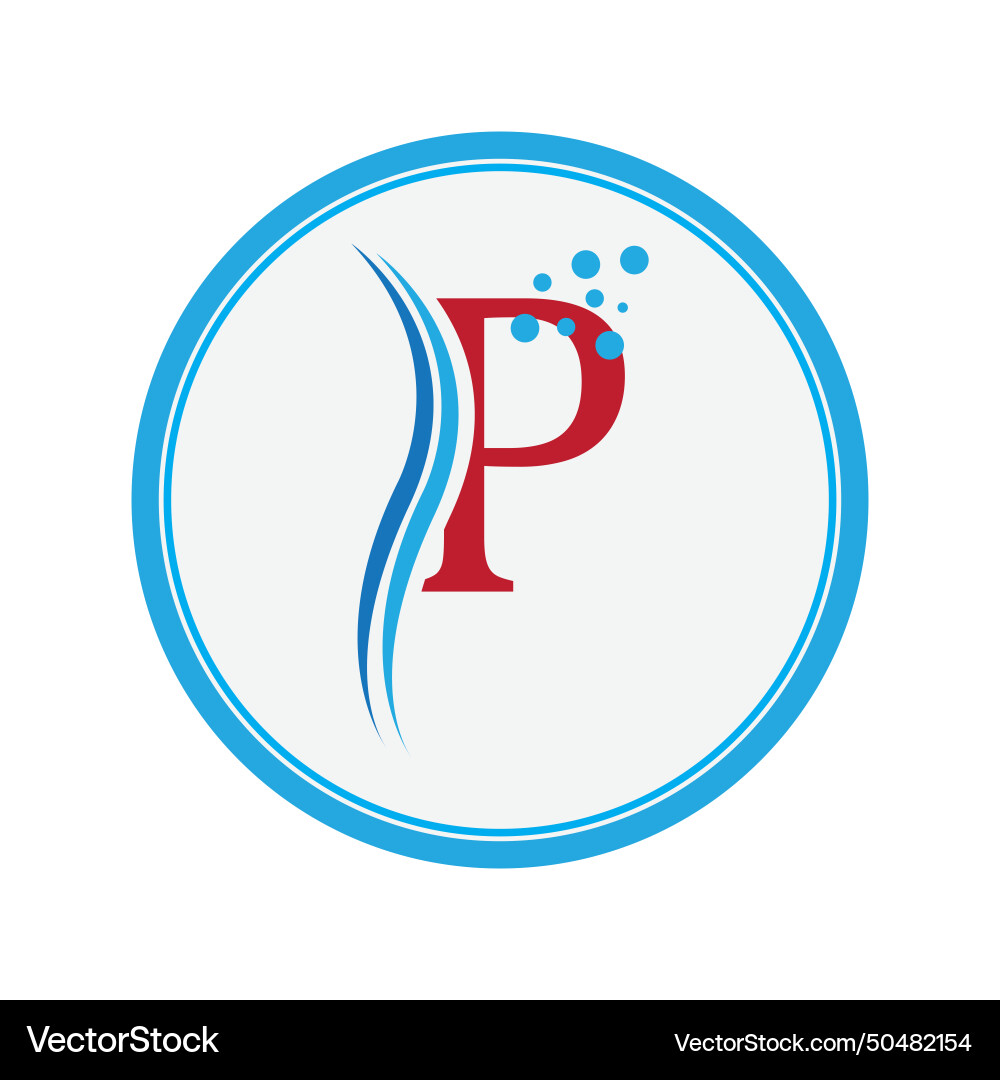 Letter p logo icon design template elements Vector Image
