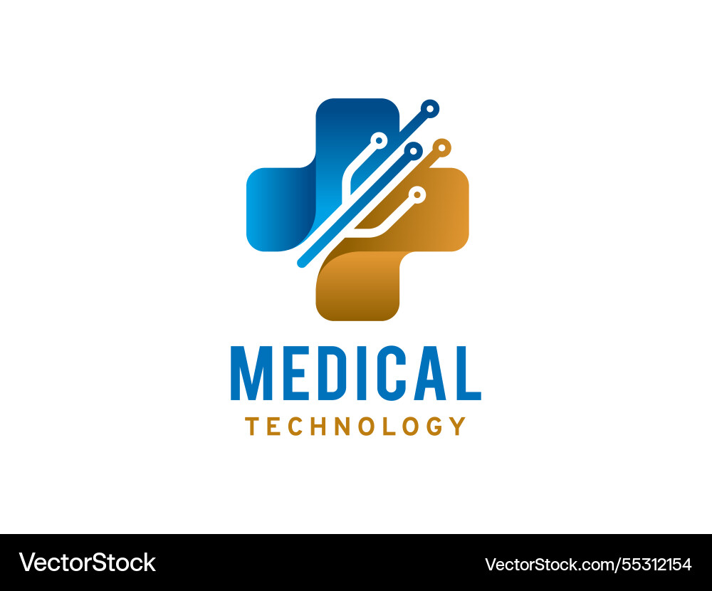Medical technology logo symbol or icon template Vector Image