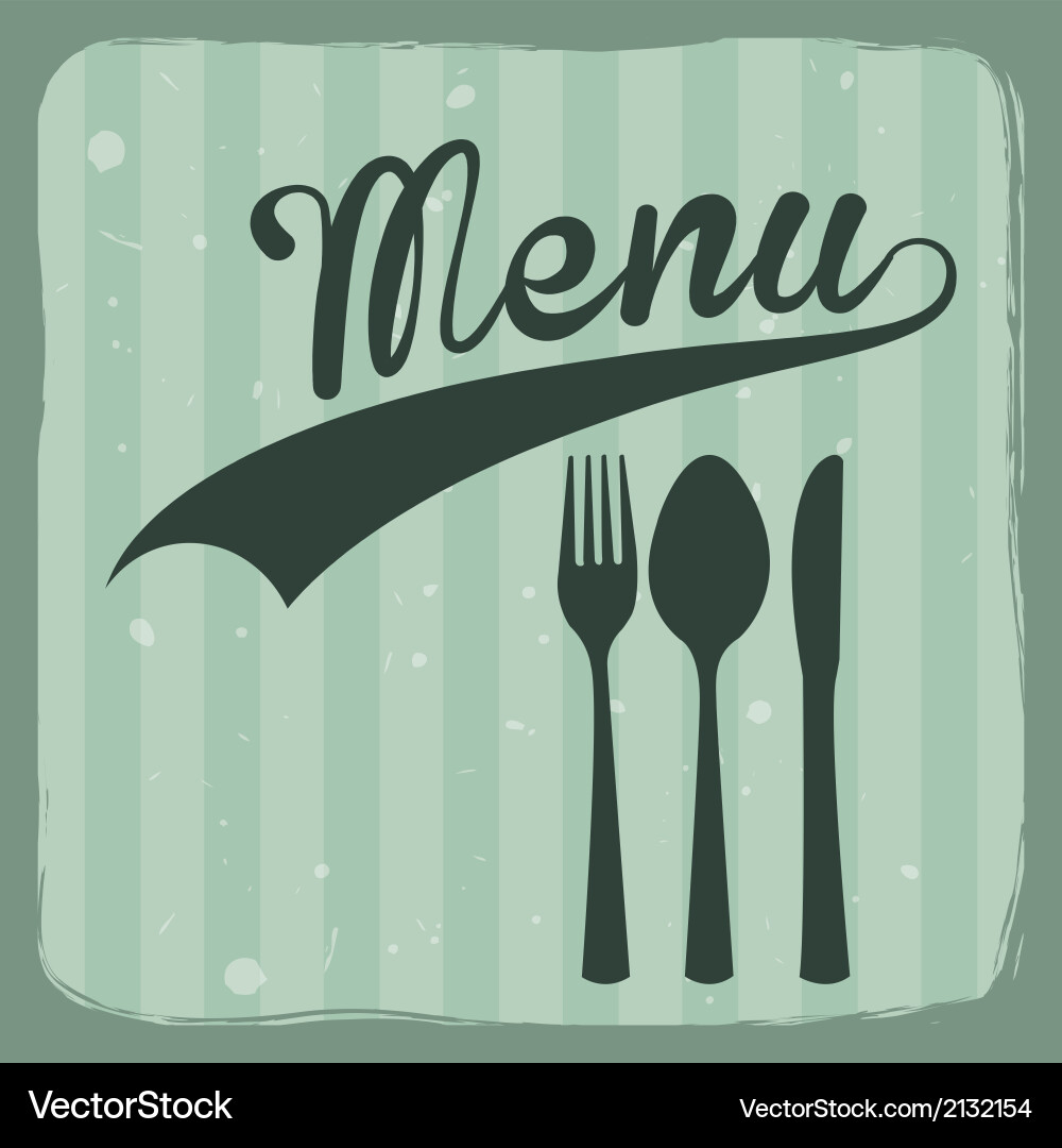 Menu brochure over blue background Royalty Free Vector Image