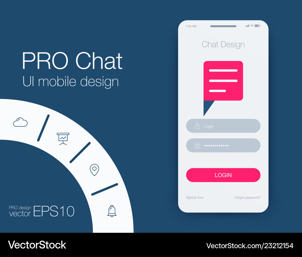 Phone chat interface sms messages stock Royalty Free Vector
