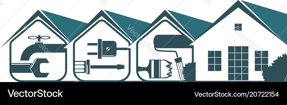 Service home design Royalty Free Vector Image - VectorStock
