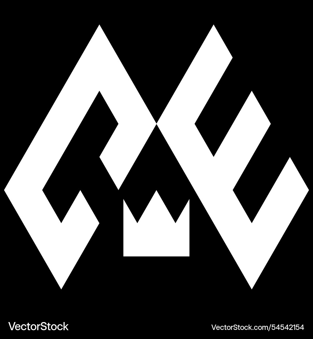 Stylish ce initial letter logo with clean Vector Image