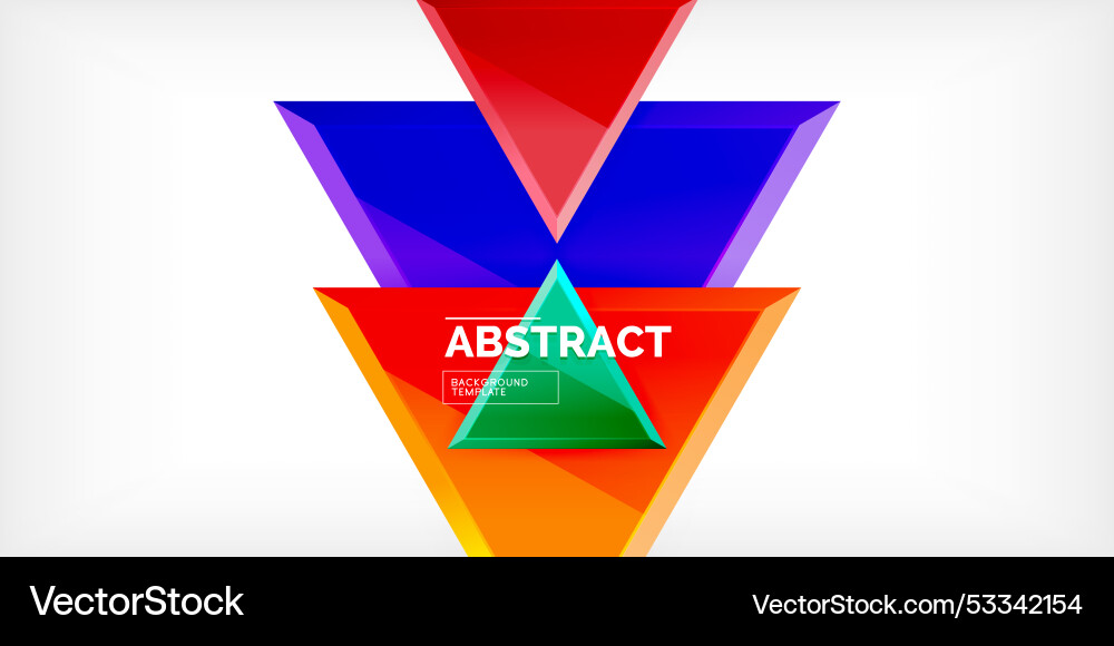 Triangle glass shapes geometric abstract Vector Image
