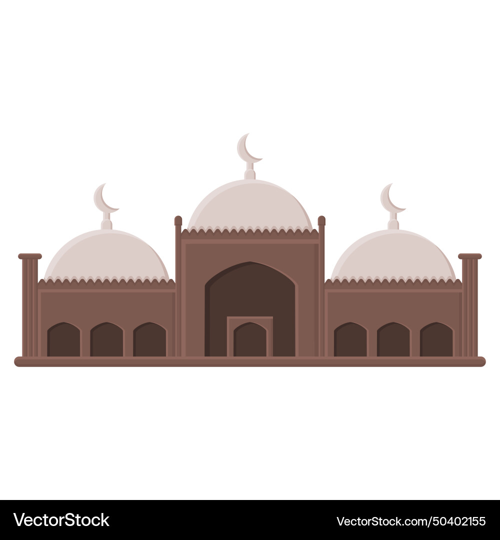 Beautiful magnificent mosque Royalty Free Vector Image