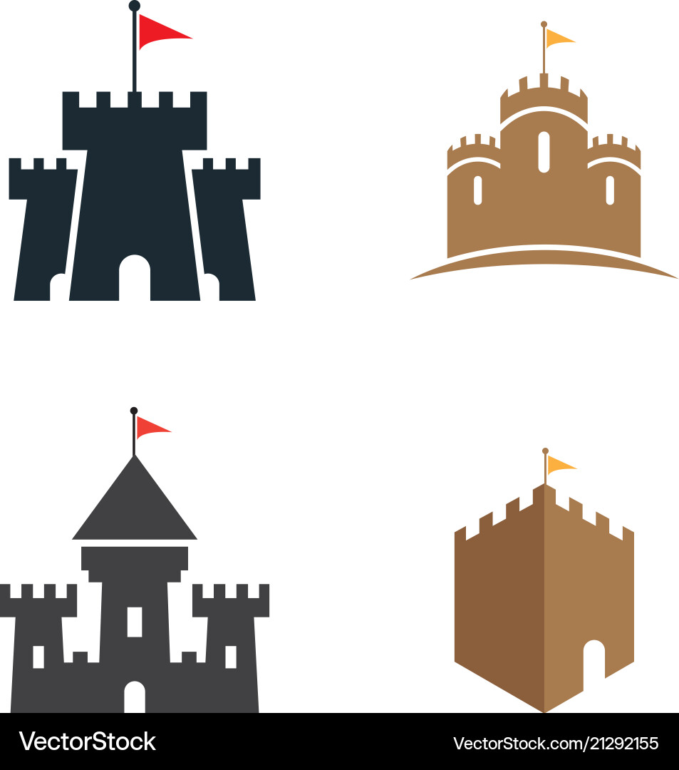 Castle logo design template Royalty Free Vector Image