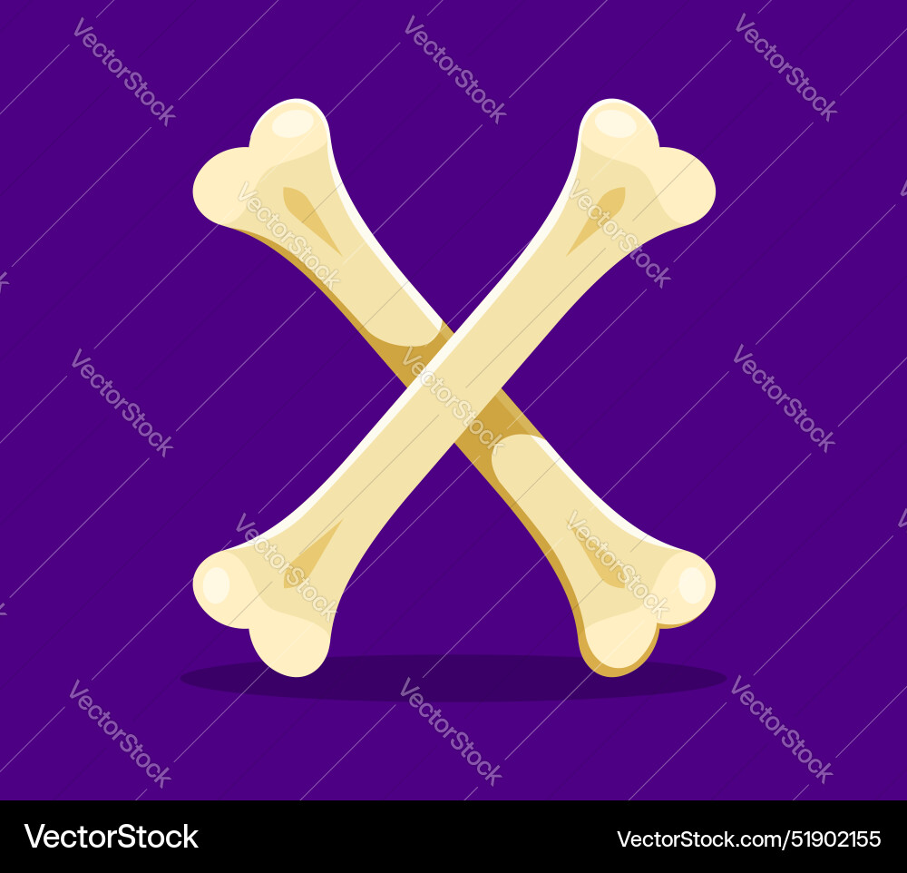 Halloween font letter x cartoon spooky crossbones Vector Image