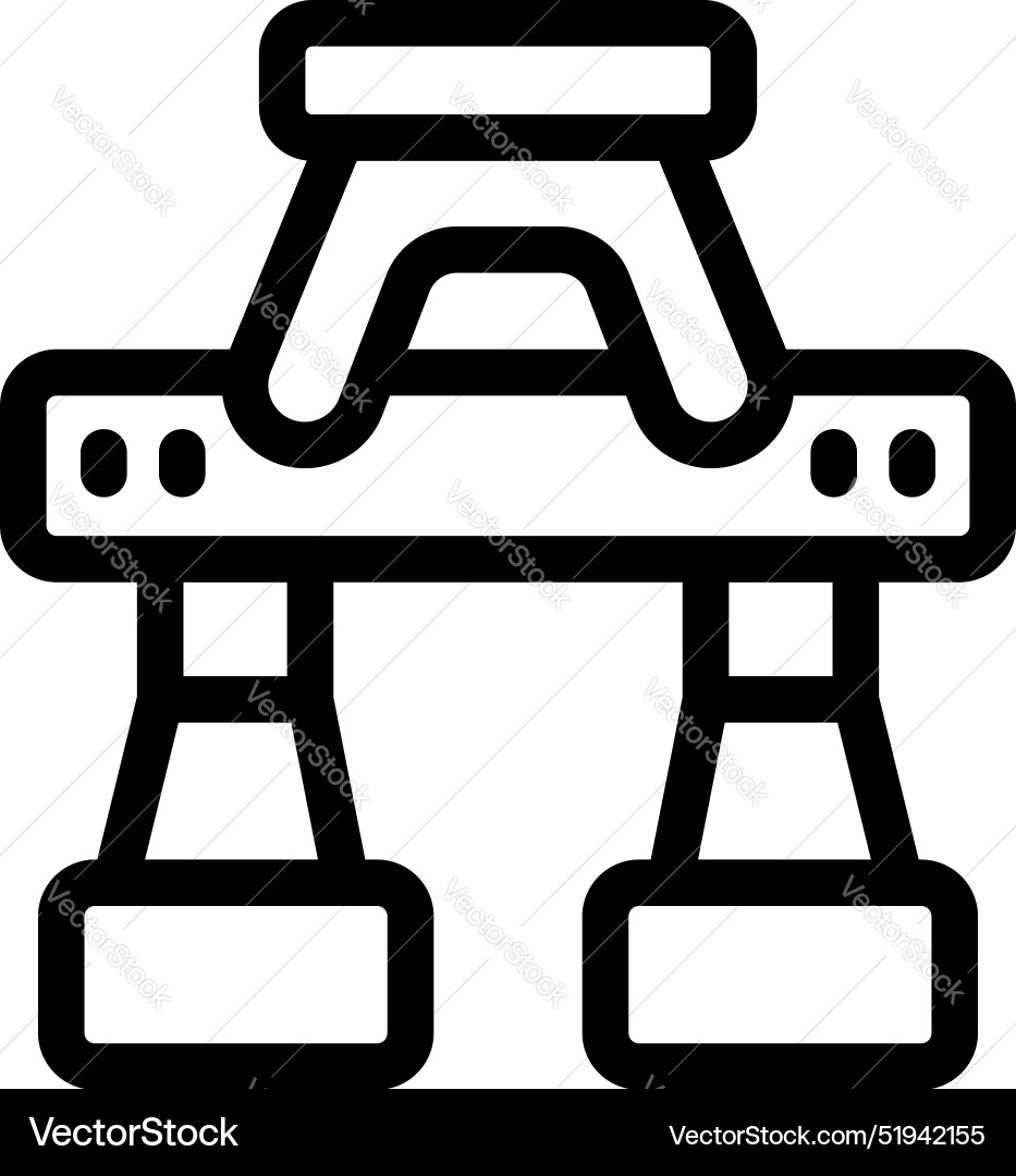 Oil platform standing on water for offshore Vector Image