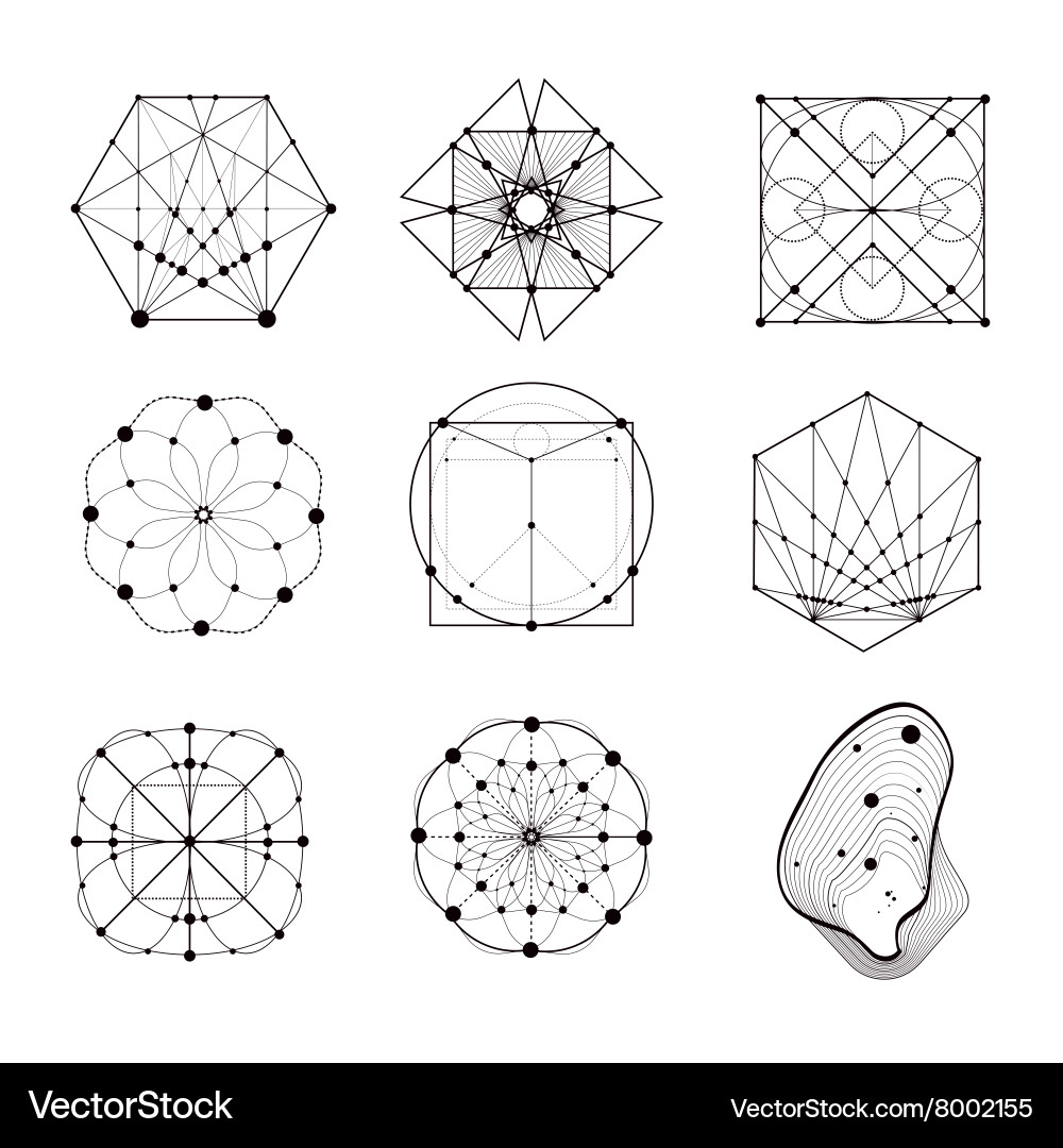 Sacred geometry forms Royalty Free Vector Image