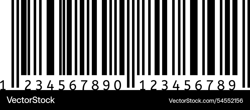 Black and white barcode representing product Vector Image