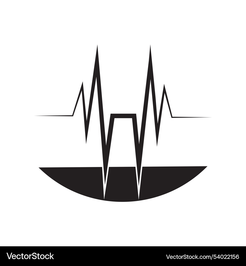 Heartbeat logo icon Royalty Free Vector Image - VectorStock
