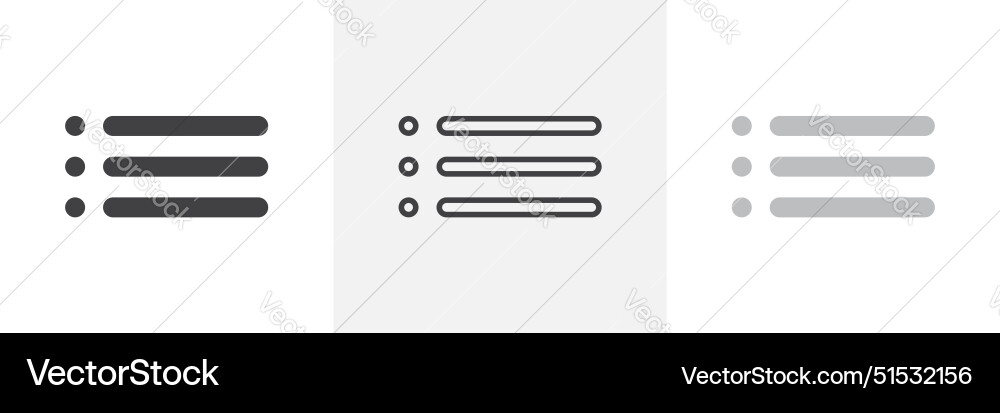 Menu icon set application button symbol game apps Vector Image