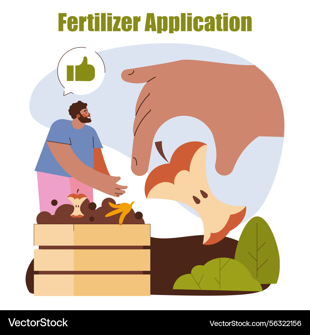 Organic Gardening & Compost Application Vector Image