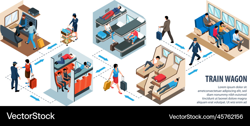 Railway wagon infographics Royalty Free Vector Image