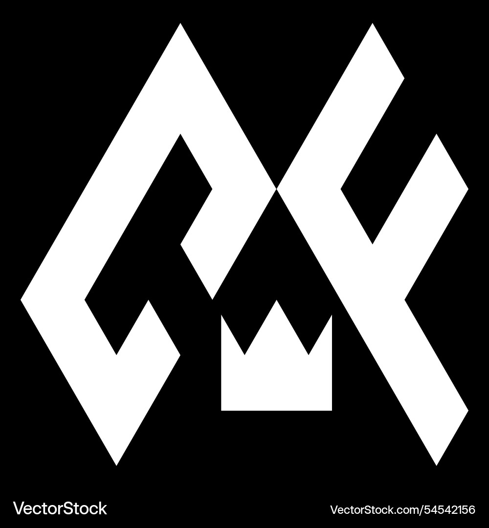 Stylish cf initial letter logo with clean Vector Image