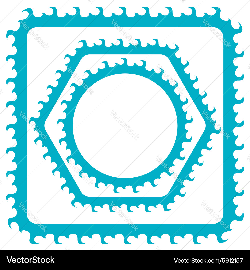 Azure frames Royalty Free Vector Image - VectorStock