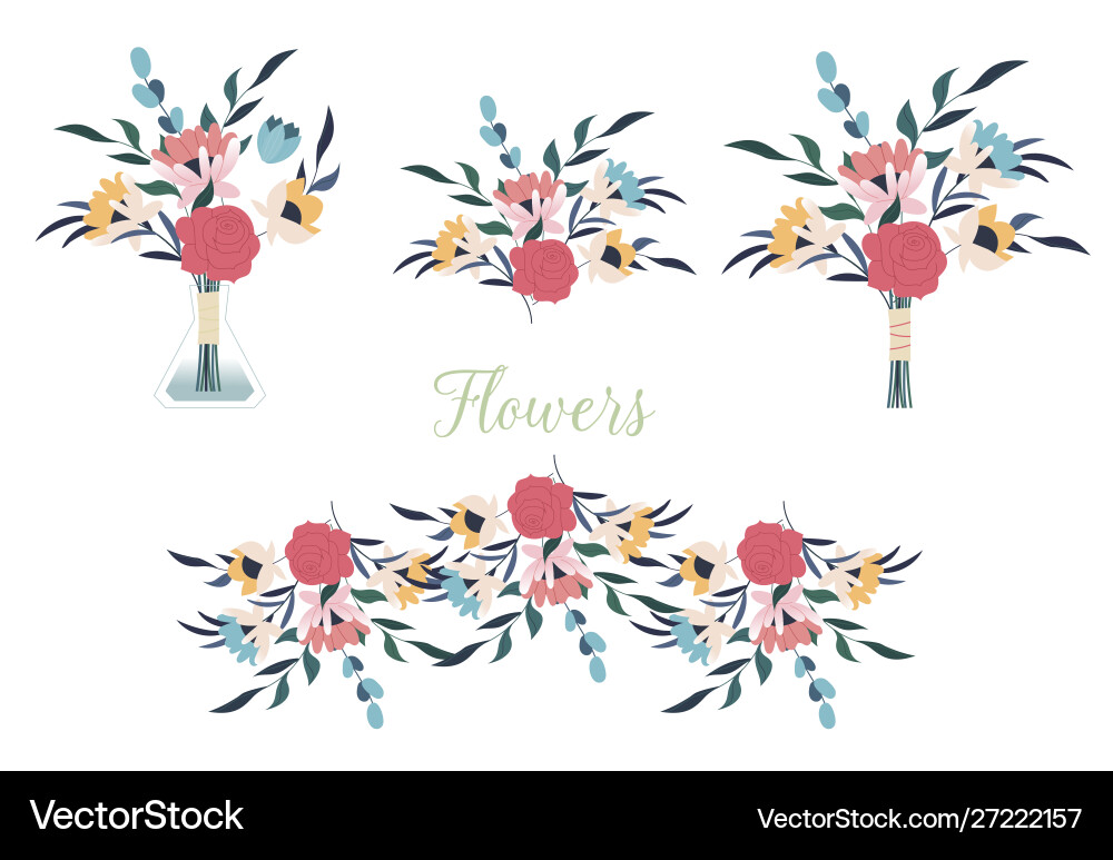 Collection detailed drawings trendy Royalty Free Vector