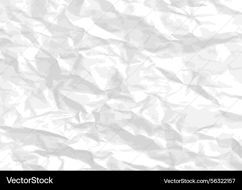 Crumpled paper background white Royalty Free Vector Image