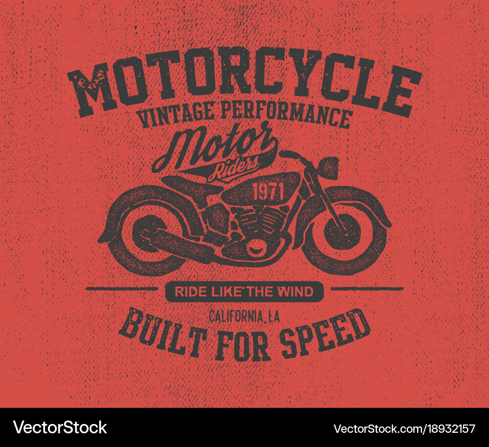 Hand drawn vintage motorcycle Royalty Free Vector Image