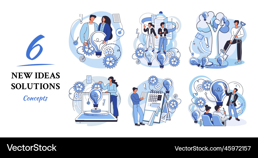 Idea and creative business solutions Royalty Free Vector