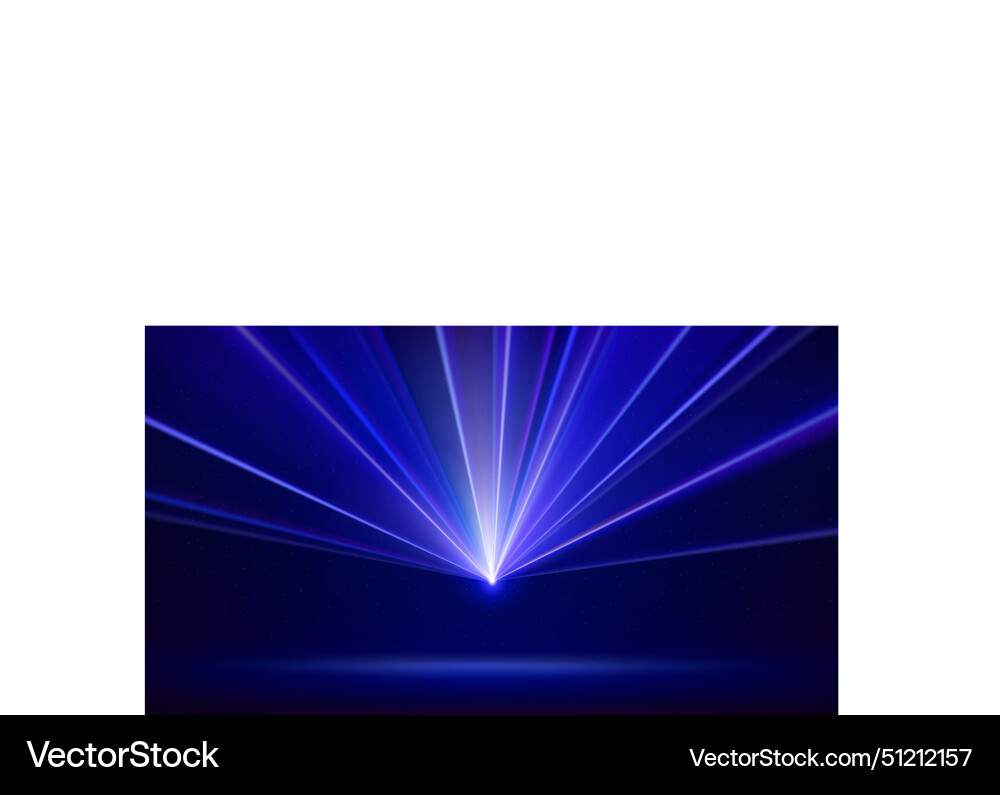 Laser light show bright led beams dj party Vector Image