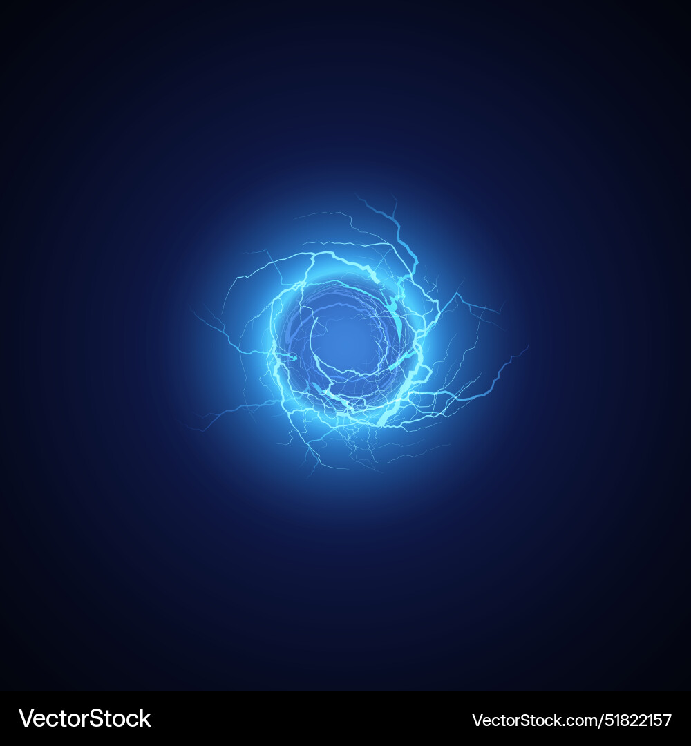 Lightning ball electric sphere Royalty Free Vector Image