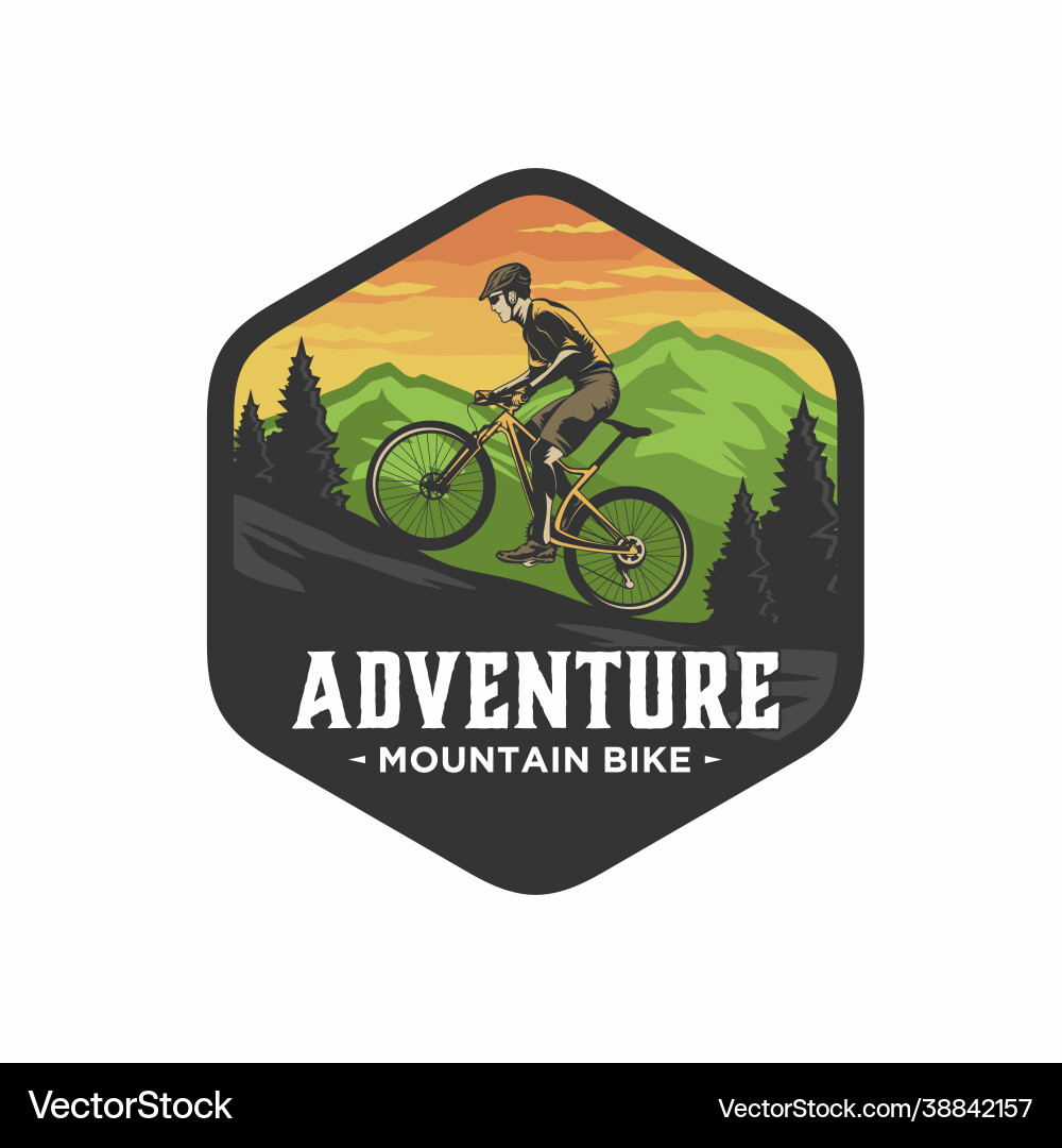 Mountain bike logo Royalty Free Vector Image - VectorStock