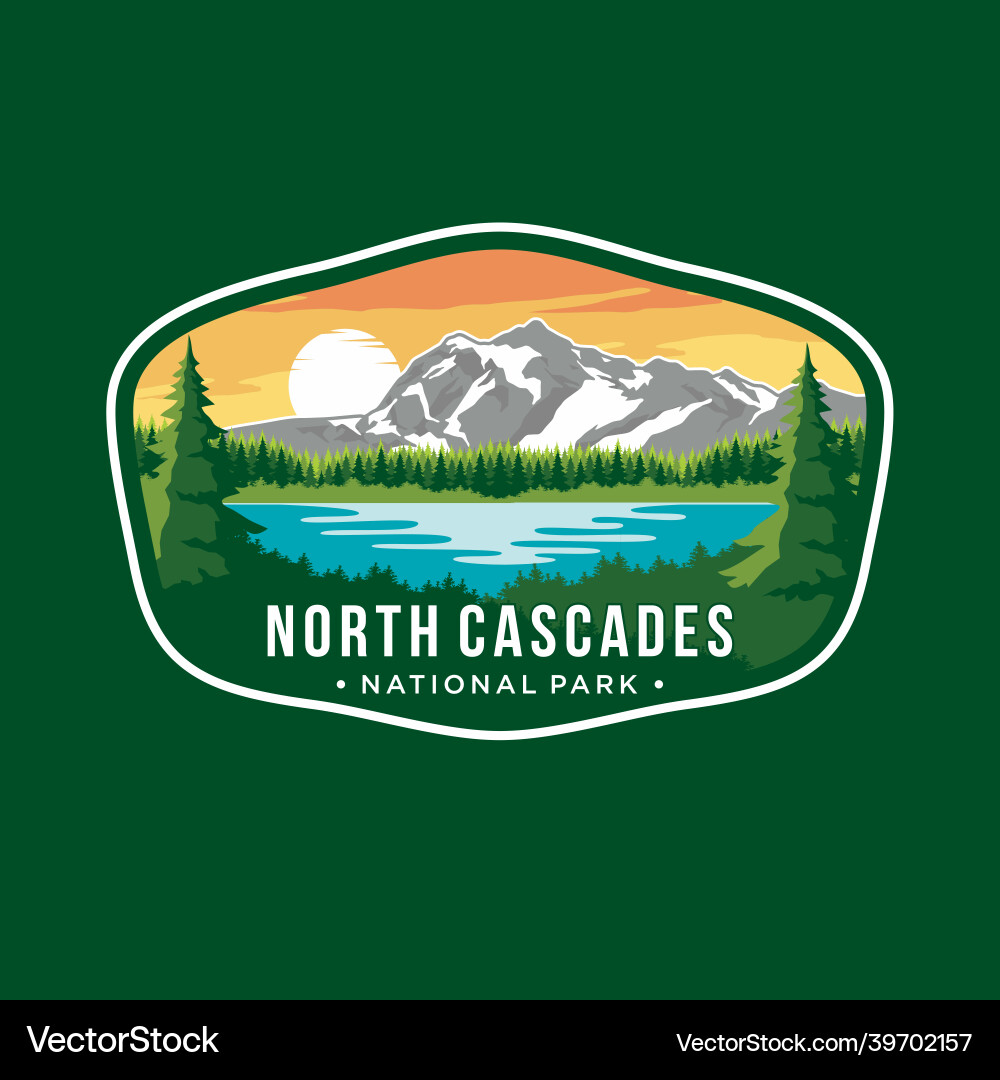 North cascades2 Royalty Free Vector Image - VectorStock