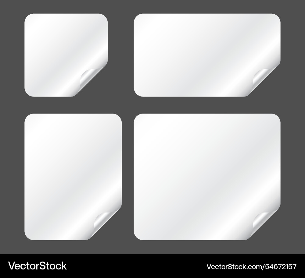 Peeling corner blank design templates Royalty Free Vector