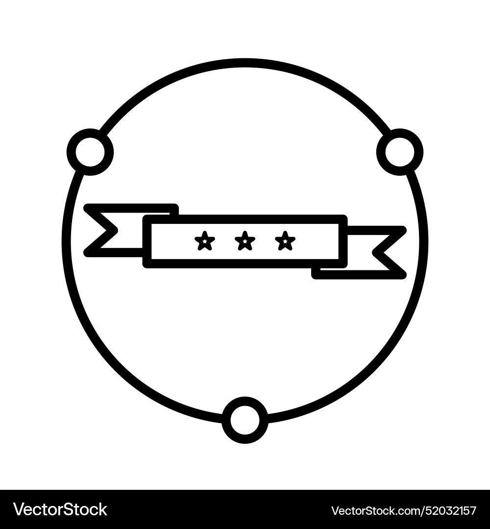 Sash icon linear logo mark in black and white Vector Image
