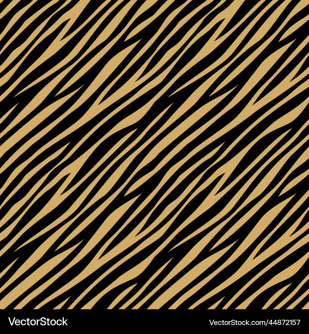 Seamless tiger stripe pattern Royalty Free Vector Image