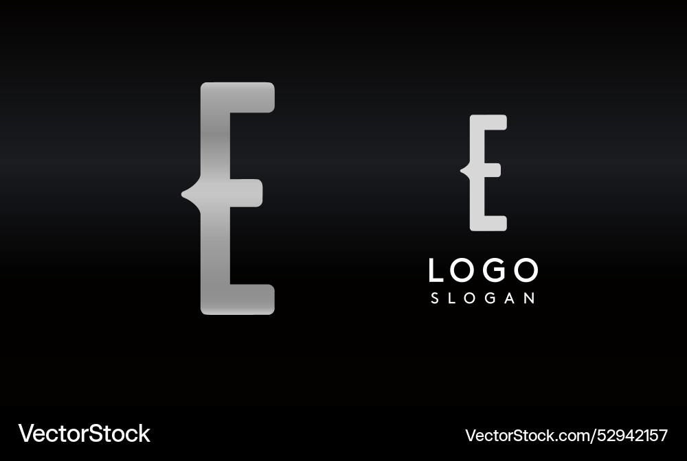 Stylized letter e with sharp abstract cuts like Vector Image